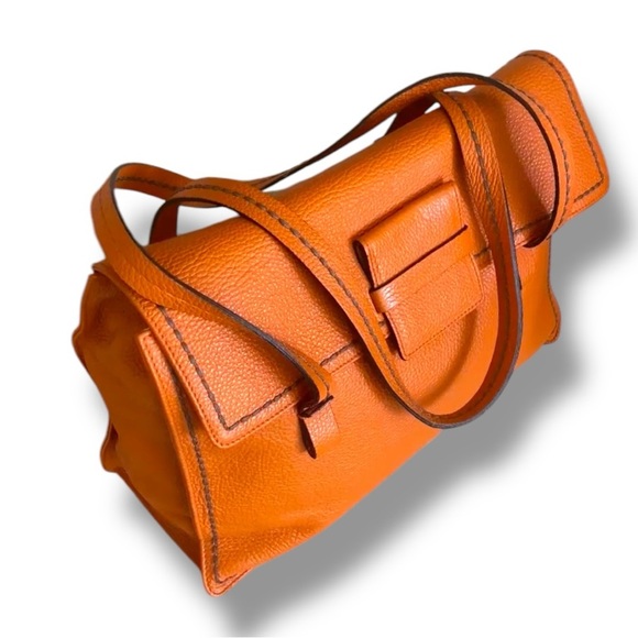 Plinio Visona | Bags | Plinio Visona Italian Pebbled Leather Bag Made ...